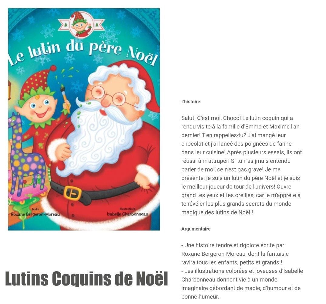 Livre Le Lutin du Père Noël – Lutins Coquins de Noel