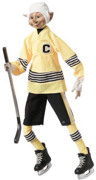 Lutin Hockey Jaune & Noir Floridus elf – Lutins Coquins de Noel